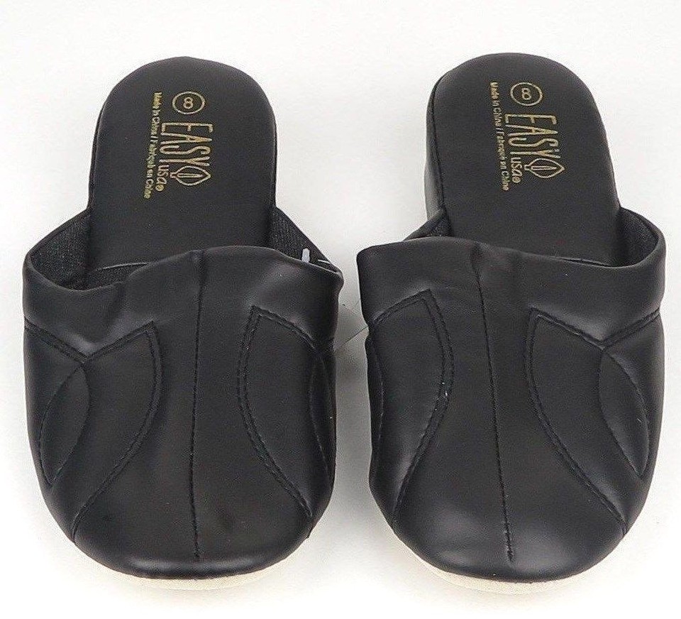 Pair of Women's Soft Vinyl House Slippers Sizes 6-11 New | eBay