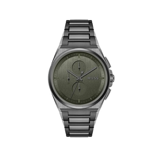 Montre Homme HUGO BOSS STEER 1514045 Chrono Acier Inoxydable Noir | eBay