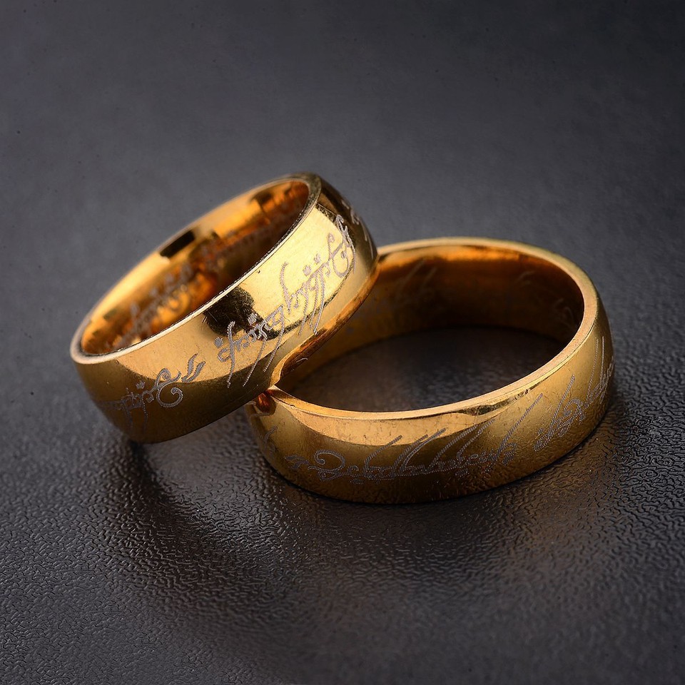 Lord of the Rings The One Ring Lort Band Stainless Steel Bilbo's Hobbit ...