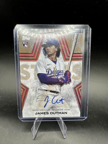 2023 Topps James Outman Baseball Stars Gold Parallel Rookie Auto RC ...