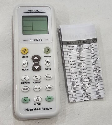New Replacement K-1028E IR Universal AC Air Conditioner Remote Control ...
