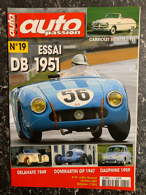 Magazine Auto Passion N°19 DB 1951 | eBay