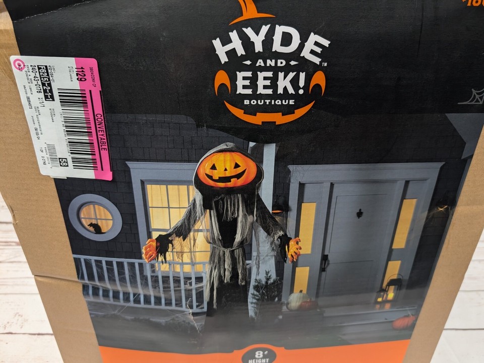 8' Light and Sound Pumpkin Halloween Ghoul Hyde & EEK! Boutique Factory ...