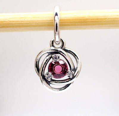 Authentic Pandora #793125C10 October, Pink Eternity Circle Dangle Charm ...