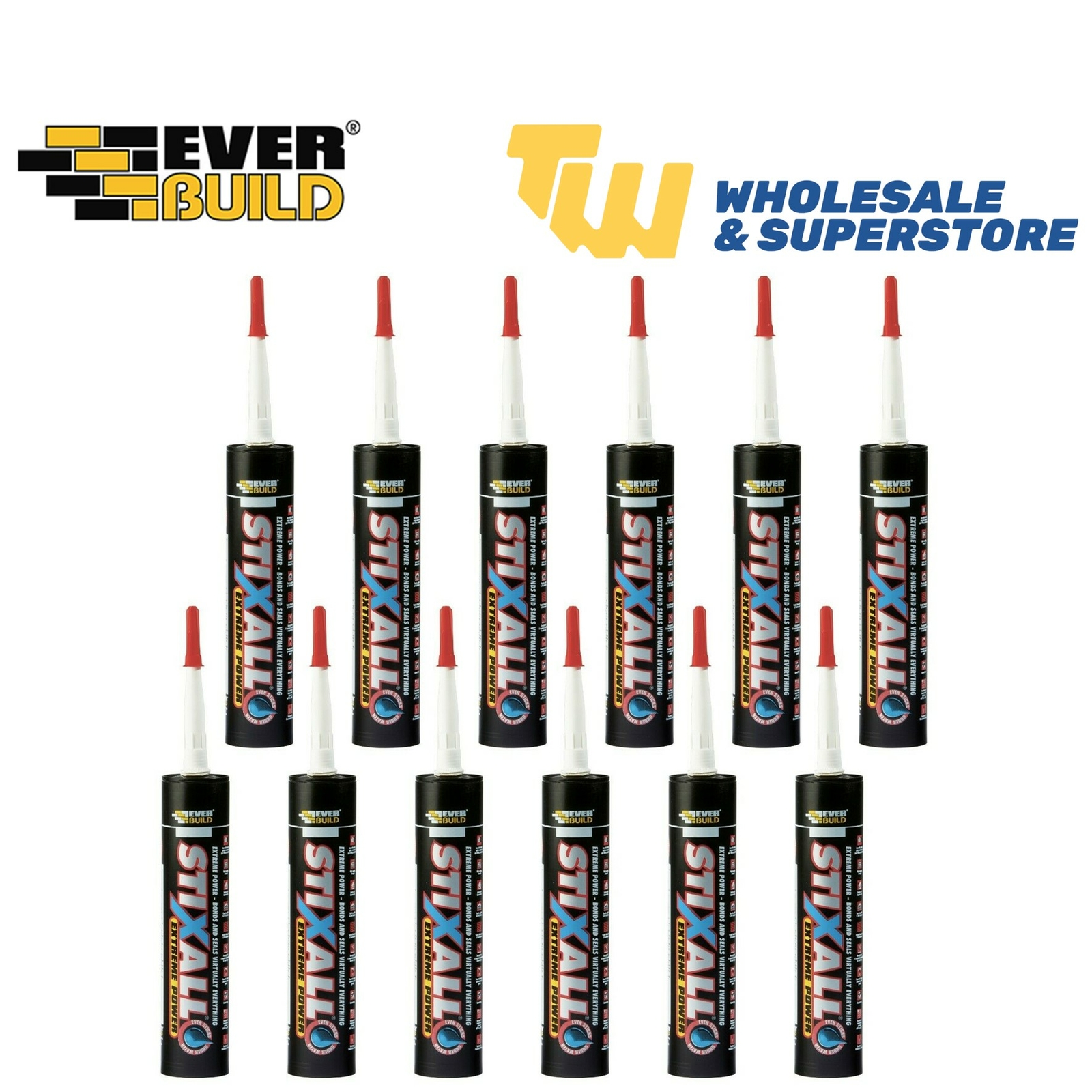 Everbuild+Stixall+Ultimate+Power+Cartridge+White+-+300ml+Pack+of+12 for ...