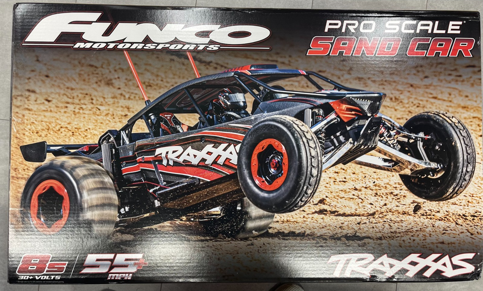 -NIB- Traxxas Funco Motorsports Pro Scale Sand Car 109076-4 Red 8S X ...