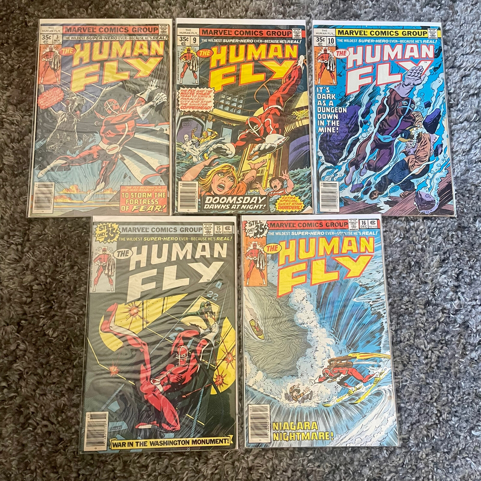 The Human Fly Marvel Comics 3,9,10,15,16 1977 1978 Bundle Lot Of 5 | eBay