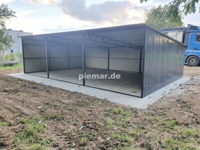Blechgarage 6x5x2,14m Garage Container Metallgarage KFZ inkl. Lieferung ...
