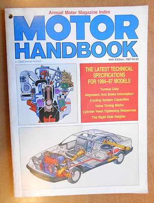 MOTOR HANDBOOK, TECHNICAL SPECS FOR 1984-87 U.S. AND IMPORT MODELS | eBay
