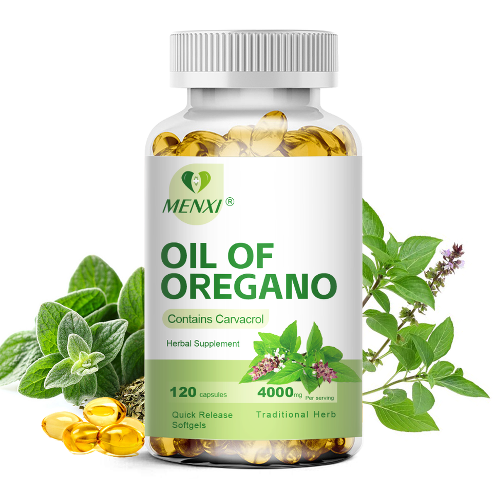 Oregano Oil 4000 mg 120 Softgel Capsules Contains Carvacrol Herbal ...