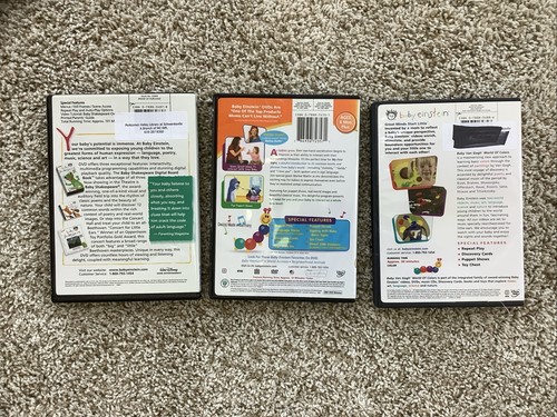 Lot of 3 Baby Einstein DVDs: Shakespeare, Van Gogh Colors, My First ...