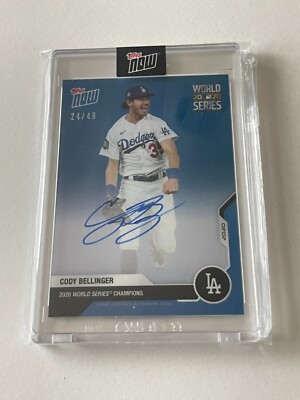 2020 Topps Now WS 7 A Dodgers CODY BELLINGER Signed WORLD SERIES ...