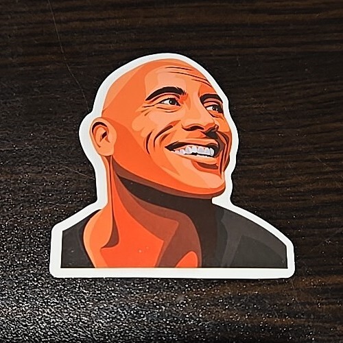 Vintage Wrestling Sticker The Rock Face Final Boss WWE Approx 2" | eBay
