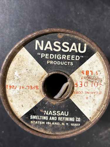 NASSAU B STEARINE CORE SOLDER 2.5 LB ROLL VINTAGE *MADE IN USA* | eBay