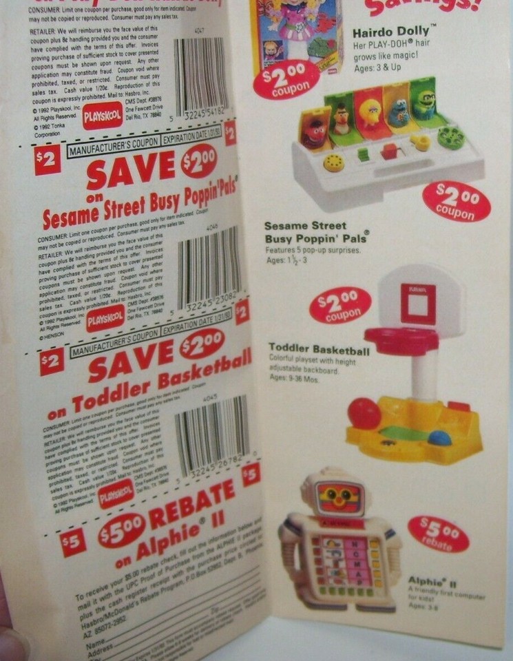 Hasbro Toy Flyer 1992 Brochure Advertisement | eBay