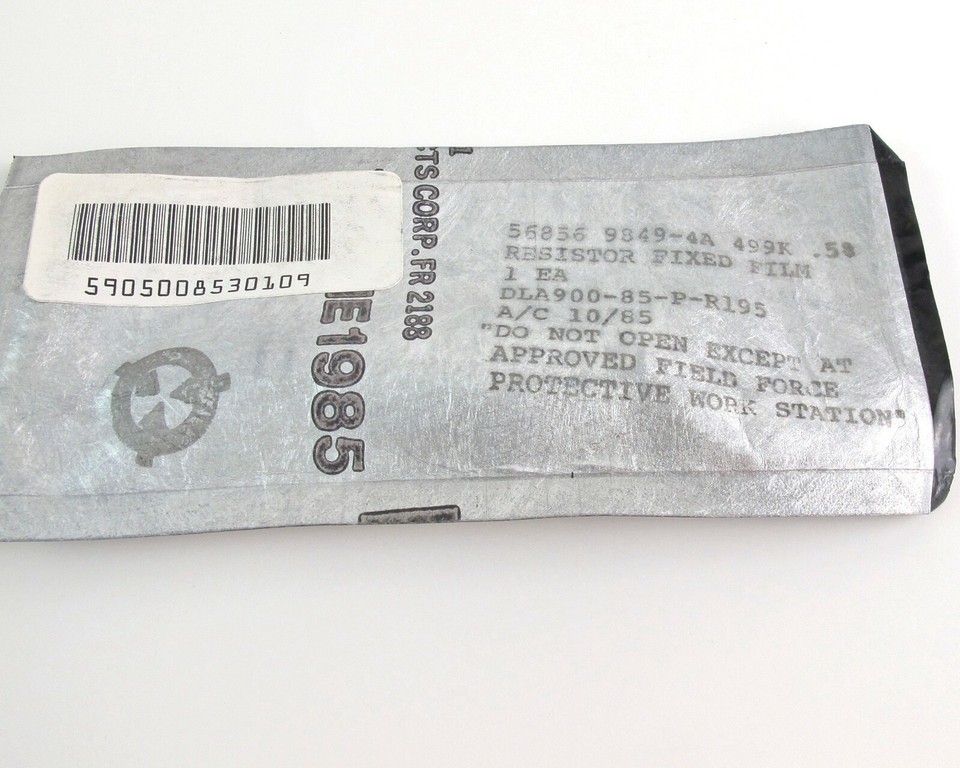 (10) Vamistor 9849-4A Fixed Film Resistors 5905-00-853-0109 499 Kilohms ...