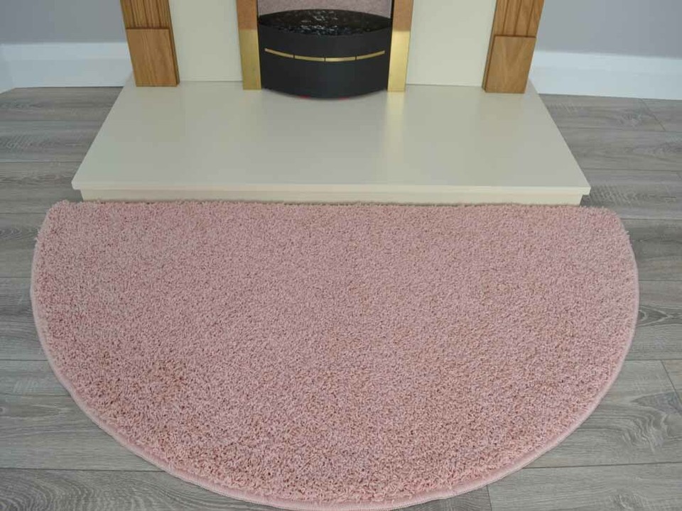 Half Moon Fireside Rug Semi Circle Non Slip Machine Washable Hearth ...