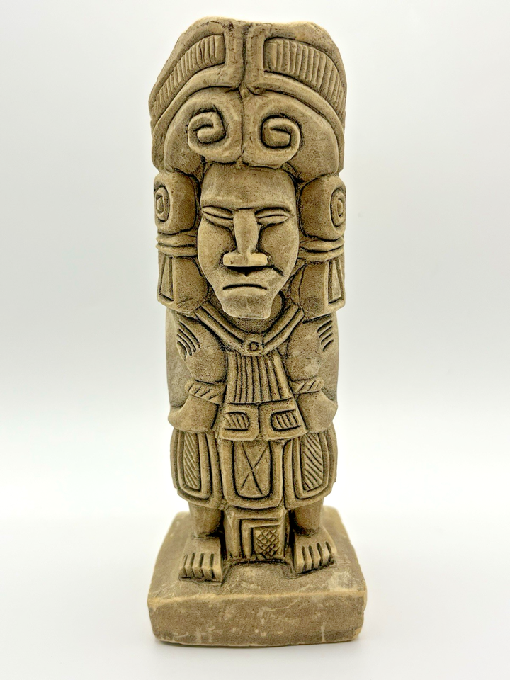 Handcrafted Clay Replica Aztec Mayan Artifact Stela Monument 6” Tall | eBay