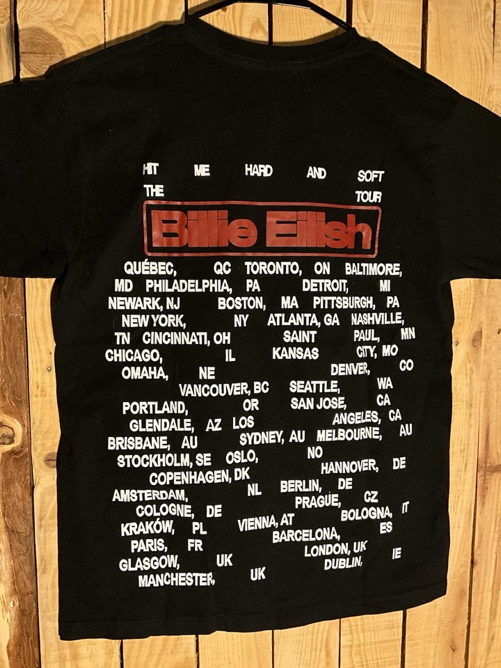 Billie Eilish Hit Me Hard And Soft The Tour Oversized Graphic Tee Black ...
