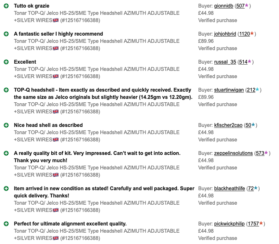 Tonar TOP-Q/ Jelco HS-25/SME Type Headshell AZIMUTH ADJUSTABLE +SILVER ...