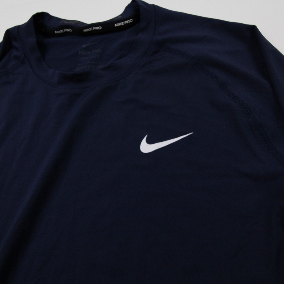 Nike Pro Dri-Fit Compression Top Men's Navy Used | eBay