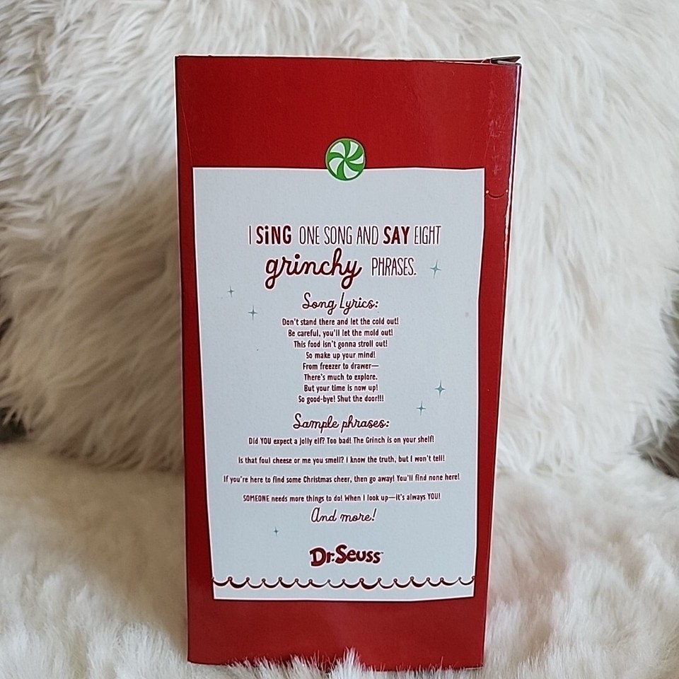 HALLMARK GRUMP GRINCH FRIDGE MOTION ACTIVATED TALKING FIGURE NIB | eBay