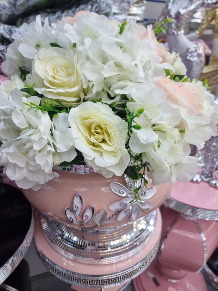 Luxury Ceramic Planter Flower Pot Fancy Indoor Plants Mosiac Bling ...