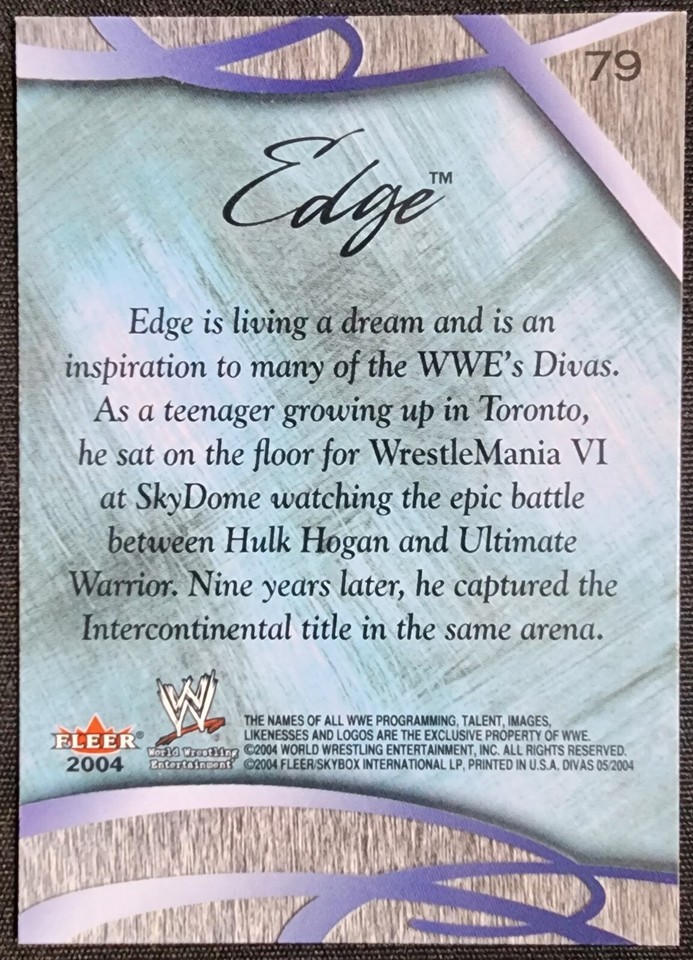 2004 Fleer WWE Divine Divas 2005 Edge #79 | eBay