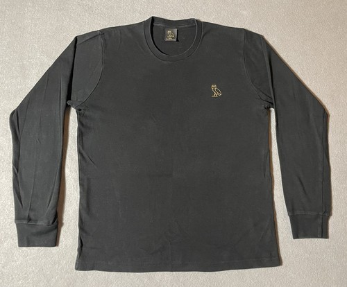 OVO Drake Owl Men’s Long Sleeve Shirt Black Size Small Authentic Hip ...