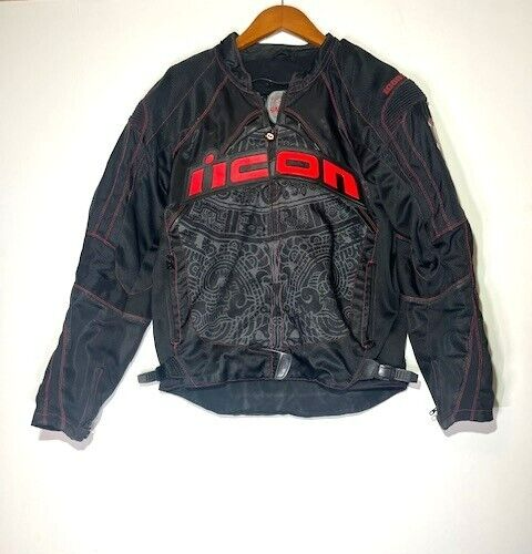 ICON Men's Contra Sacrifice Motorcycle Rare Black Jacket Armored Skulls ...