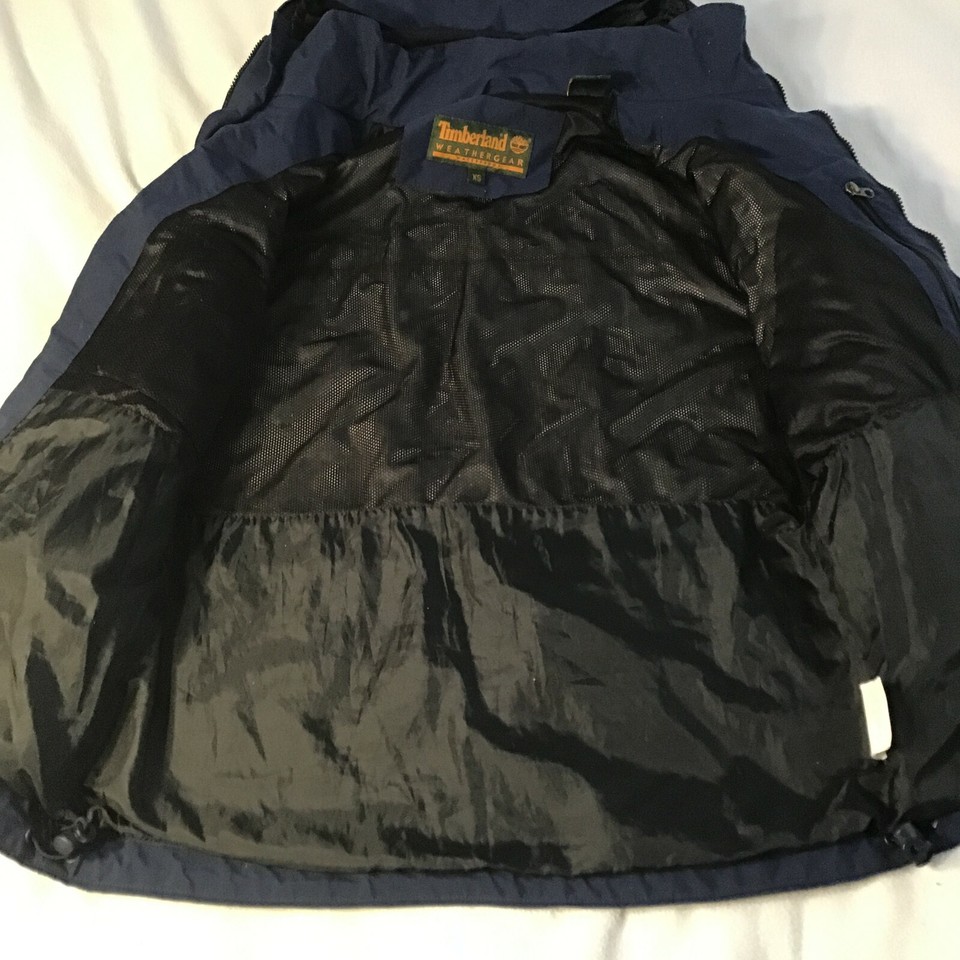Mens Timberland Weathergear Waterproof Shell Blue Hooded Jacket Size XS ...