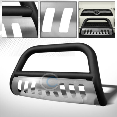 Fits 10-24 Toyota 4Runner Matte Blk/Skid Bull Bar Brush Push Bumper ...