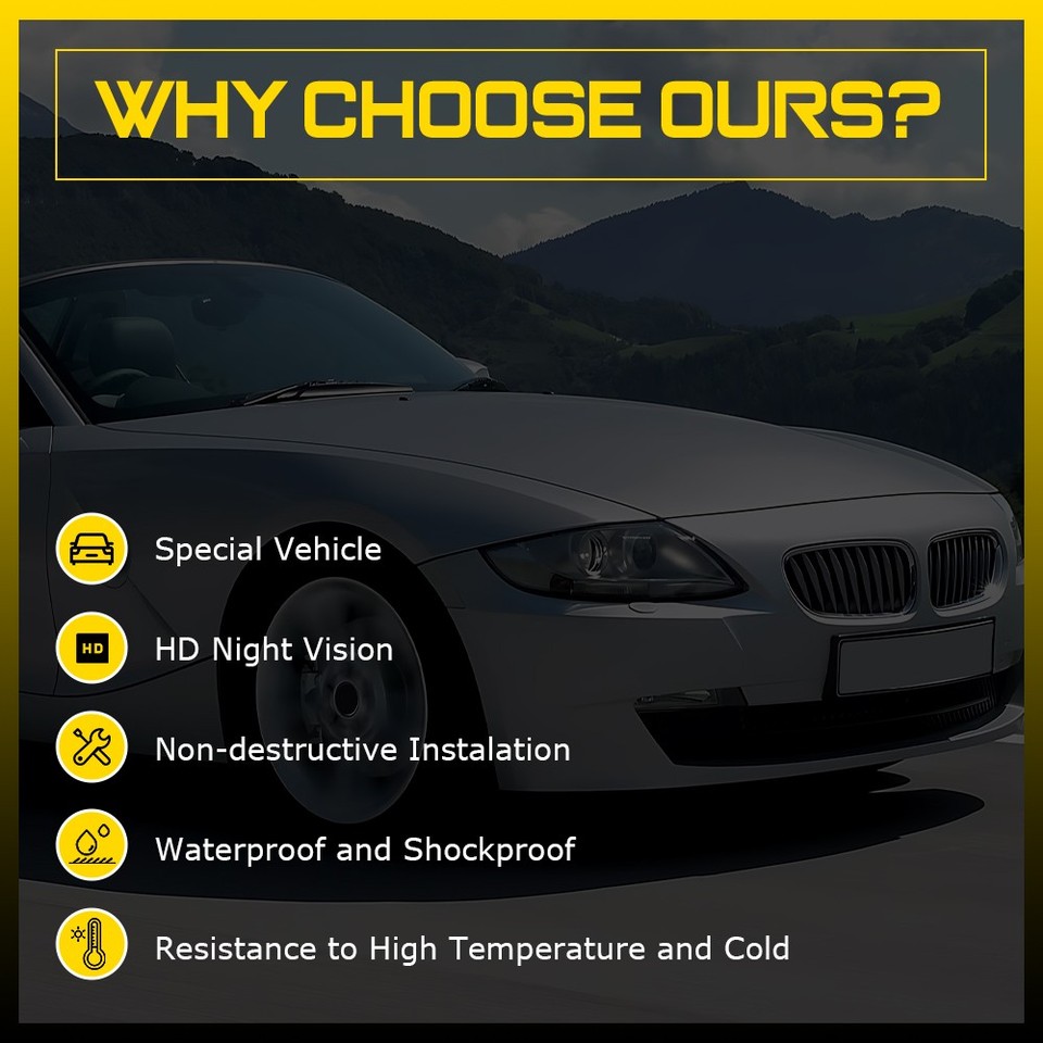 Car Rear View Camera For BMW 1 Series E81 E82 F20 F21 170°CCD Number ...