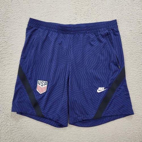 Nike USWNT USA Soccer Shorts Mens Extra Large Blue US Team Soccer Dri ...