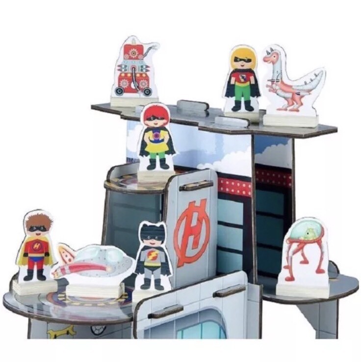 Teamson Kids Hero Center Table Top Play Set 3 Deck 12 Accessories NEW ...