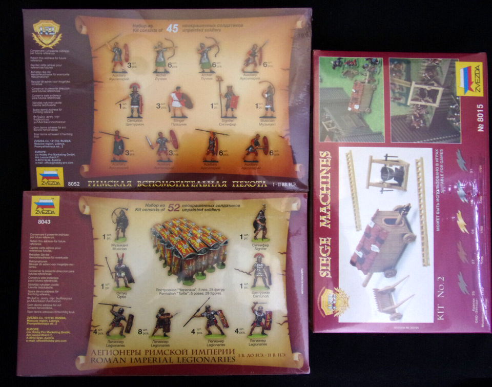 Roman Legionars + Roman Infantry + Siege machines 1/72 Zvezda 8043 ...