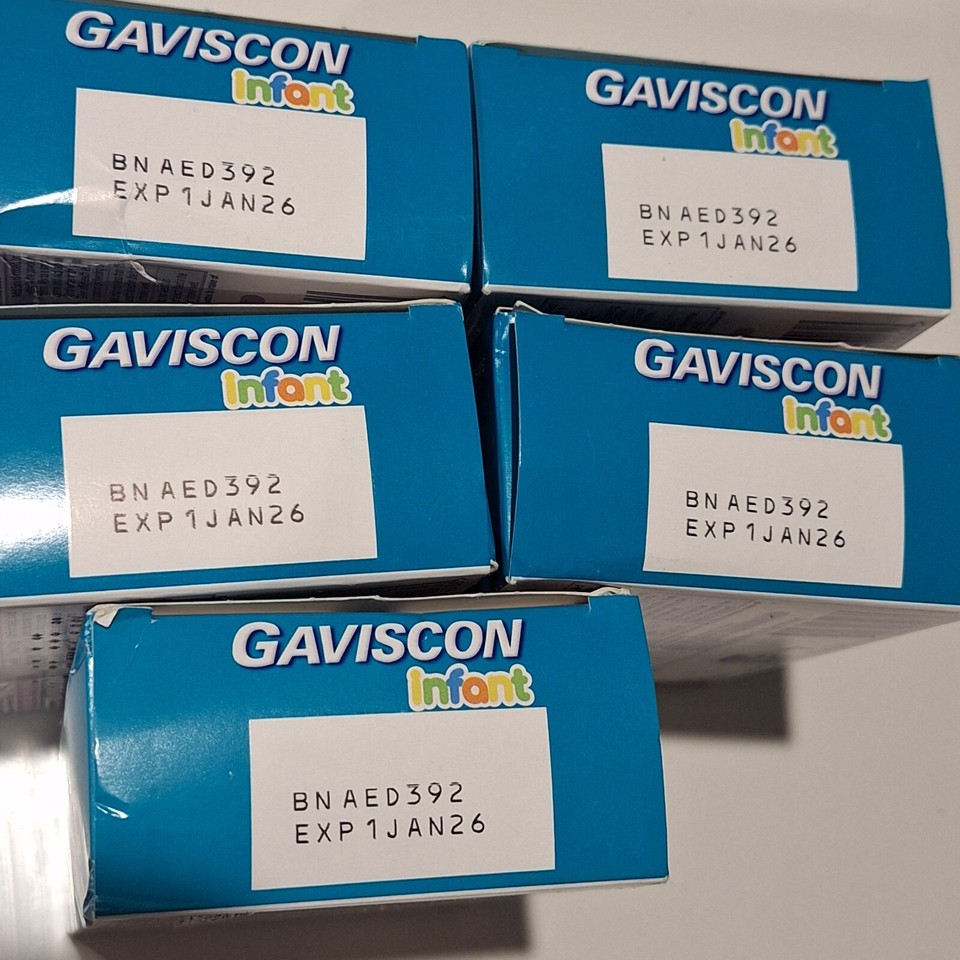 5 Boxes Gaviscon Infant Powder Sachets Regurgitation Gastric Reflux 30 ...
