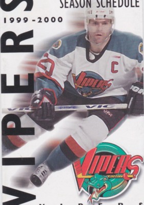 1999-00 DETROIT VIPERS HOCKEY POCKET SCHEDULE | eBay