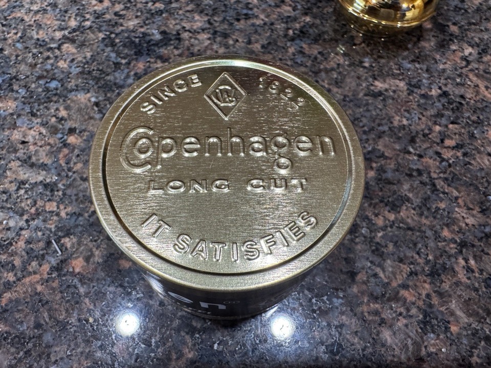 RARE! Copenhagen Snuff Can With Mini Spittoon Employee Safety UST 1998 ...