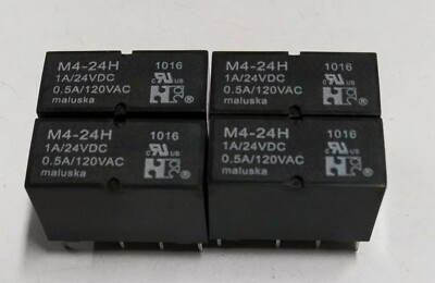 M4-24H PCB Mount Micro Relay 1A 24V DC DPDT - 2 pcs | eBay