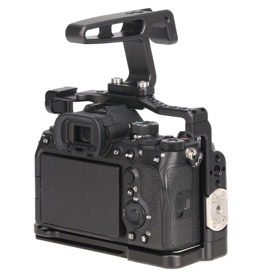 Camera Frame Cage w Cold Shoe with Top Handle Grip for Canon EOS 80D ...