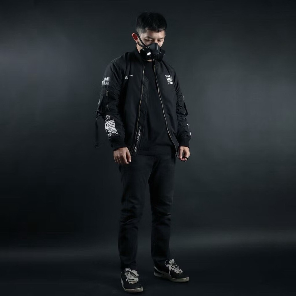 Men's Jacket Cyberpunk Protection Bomber Full Zip Kremlin Genesis ...