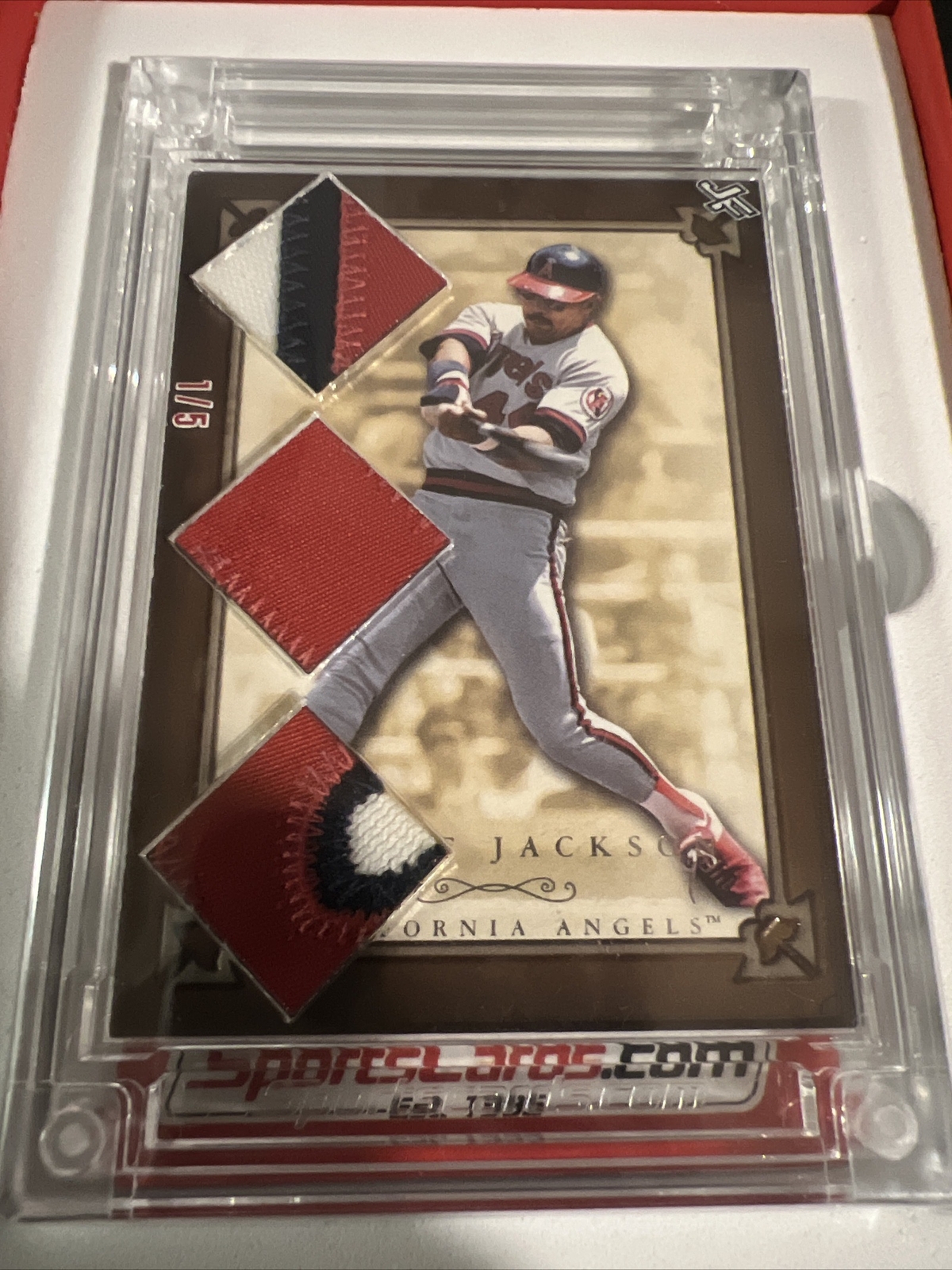 Reggie Jackson HOF Mr October Jersey Fusion Triple Patch game Used ...