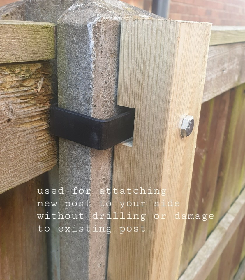 NON RUST 6 x zinc plated H section Concrete Post Brackets to fit 100mm ...