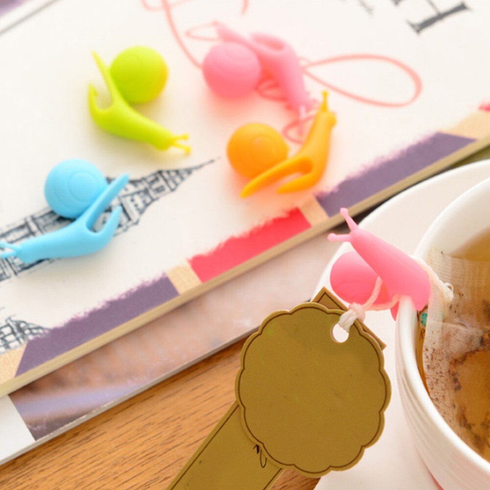 1pcs Snail Shape Silicone Tea Bags Holder Cup Mug Candy Colors Gift ...