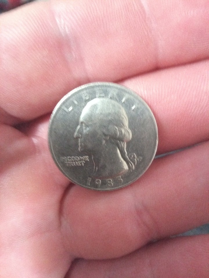 1985 P WASHINGTON QUARTER .25 Cents Philadelphia Mint with Obverse P ...