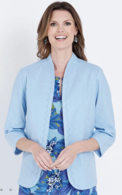 W.LANE BLUE TEXTURED LINEN JACKET-NEW (8,10,14,18,20) RRP $99 | eBay ...