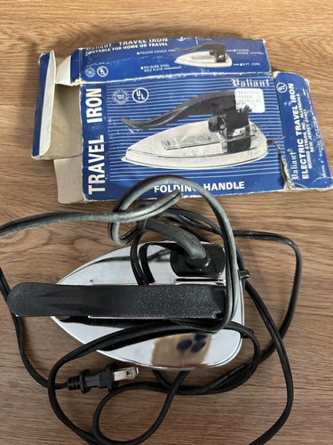 Vintage Travel Iron Valiant Electric Fold Up Dry Iron Model 15 /2319 ...