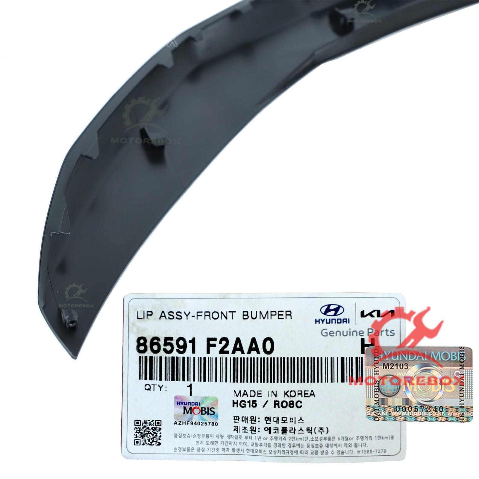 Genuine Lower Deflector Lip Front Bumper for 2019-20 Elantra Sedan ...