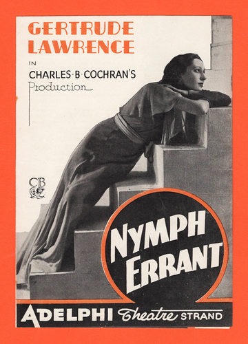 Gertrude Lawrence "NYMPH ERRANT" Cole Porter / Romney Brent 1933 London ...